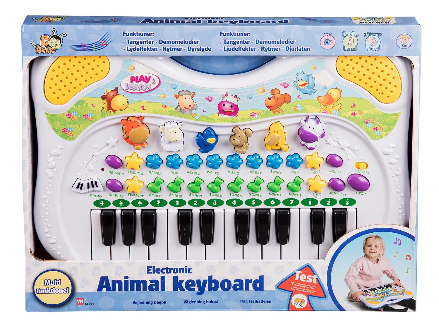 Køb underholdende B BEEZ Animal Keyboard med Dyrelyde